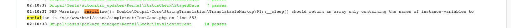 Fix Php Warning Serialize In Tests On Php 8 [ 3320824]